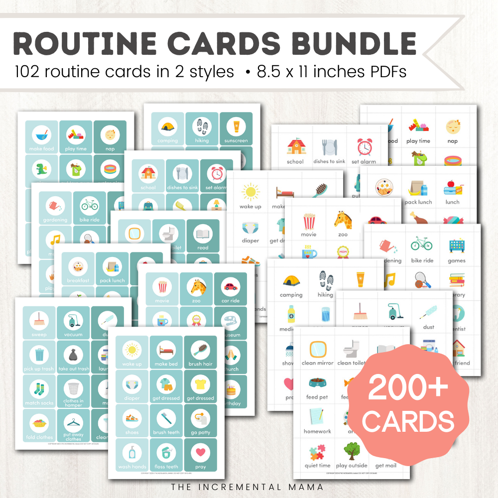 The Happy Home Routine Cards Bundle (Over 200 cards) - Instant Downloa ...